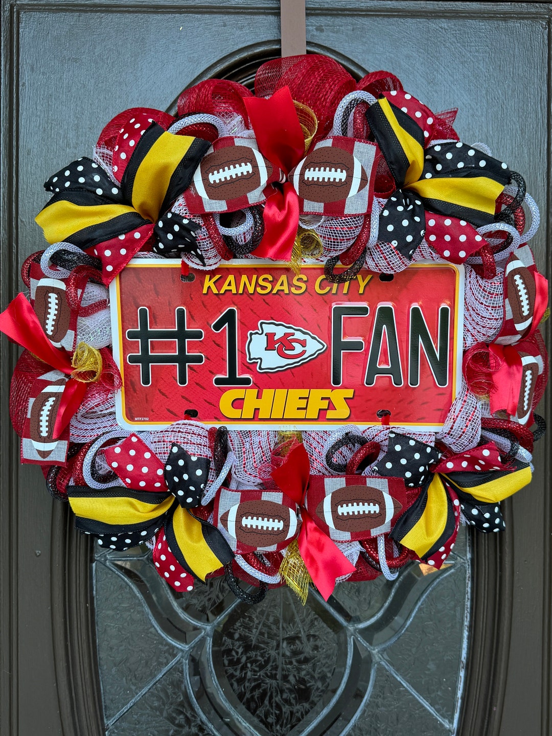 CHIEFS 1 Kansas City Wreath. Football Wreath. Beautiful Wreath.chiefs ...