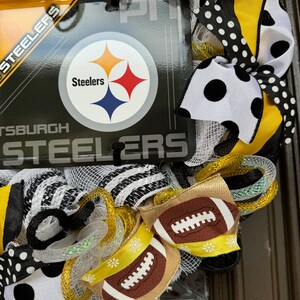 Steelers Pittsburgh Wreath . Football Wreath. Steelers Decor. Front ...