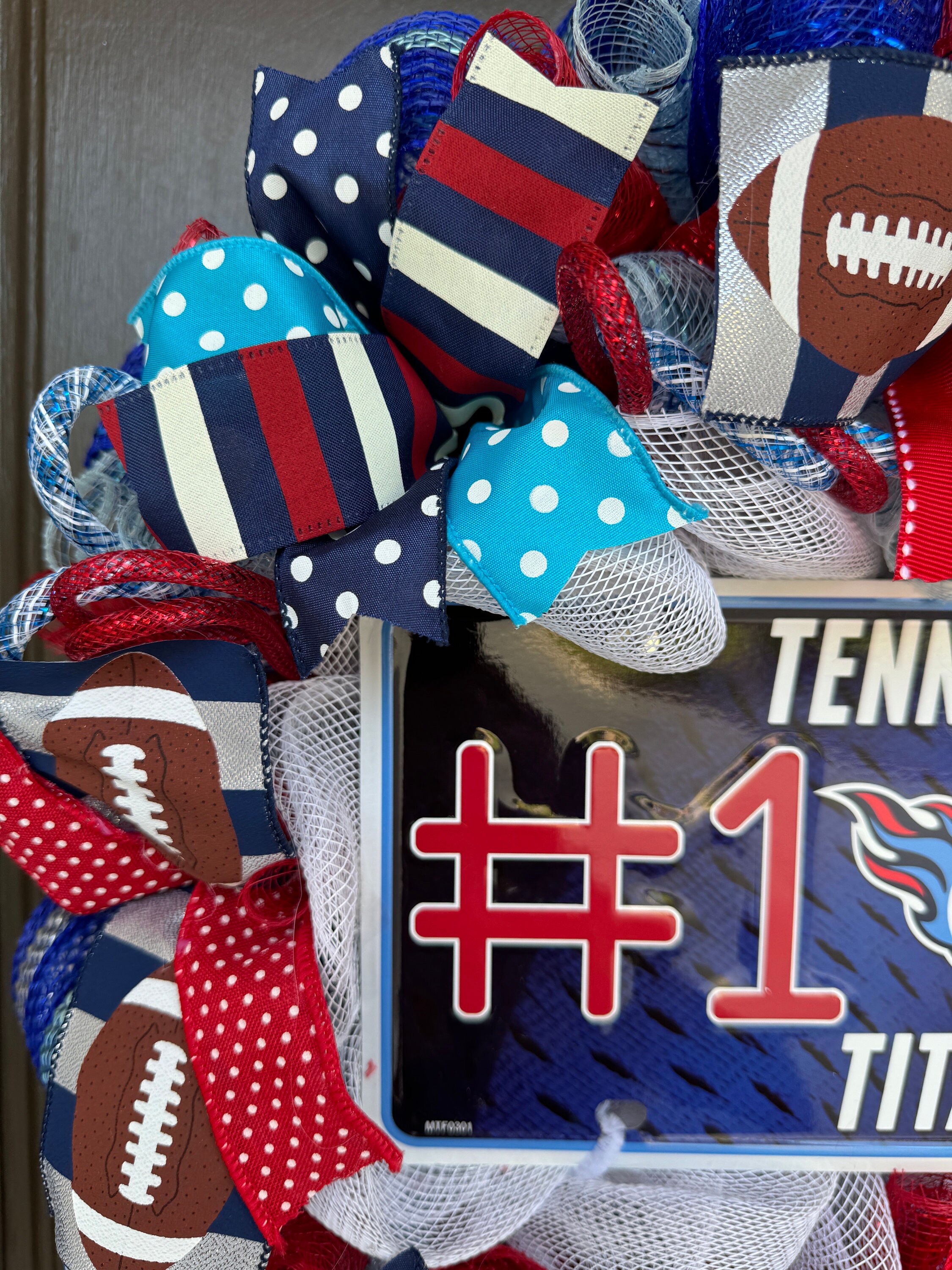 TITANS #1 Tennessee Burlap Wreath. Titans Decorations . Wreath for ...