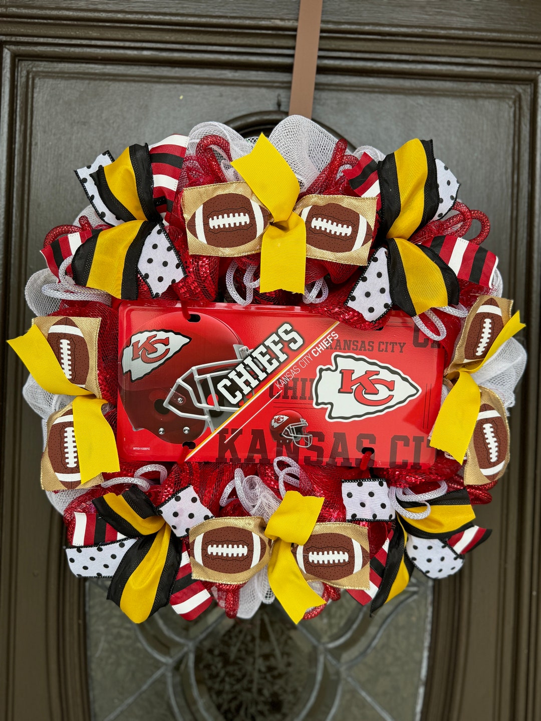 CHIEFS Kansas City Wreath. Football Wreath. Beautiful Wreath.chiefs ...