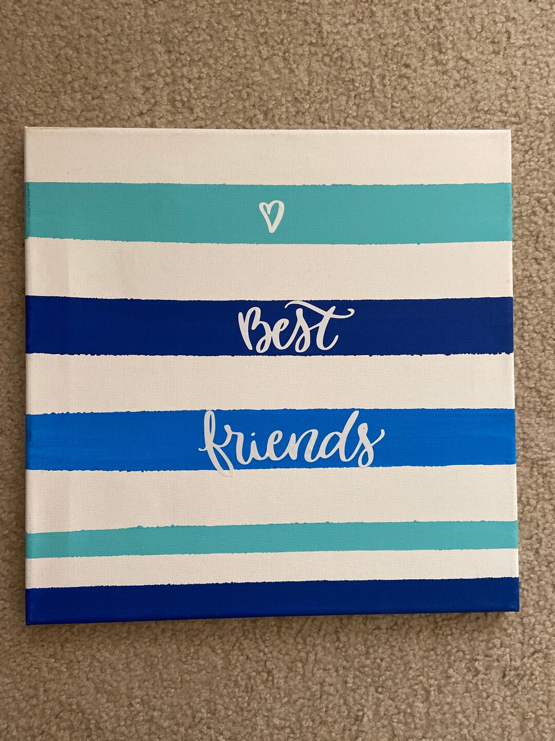Best Friends Canvas Acrylic Painting. Beautiful Decorations - Etsy