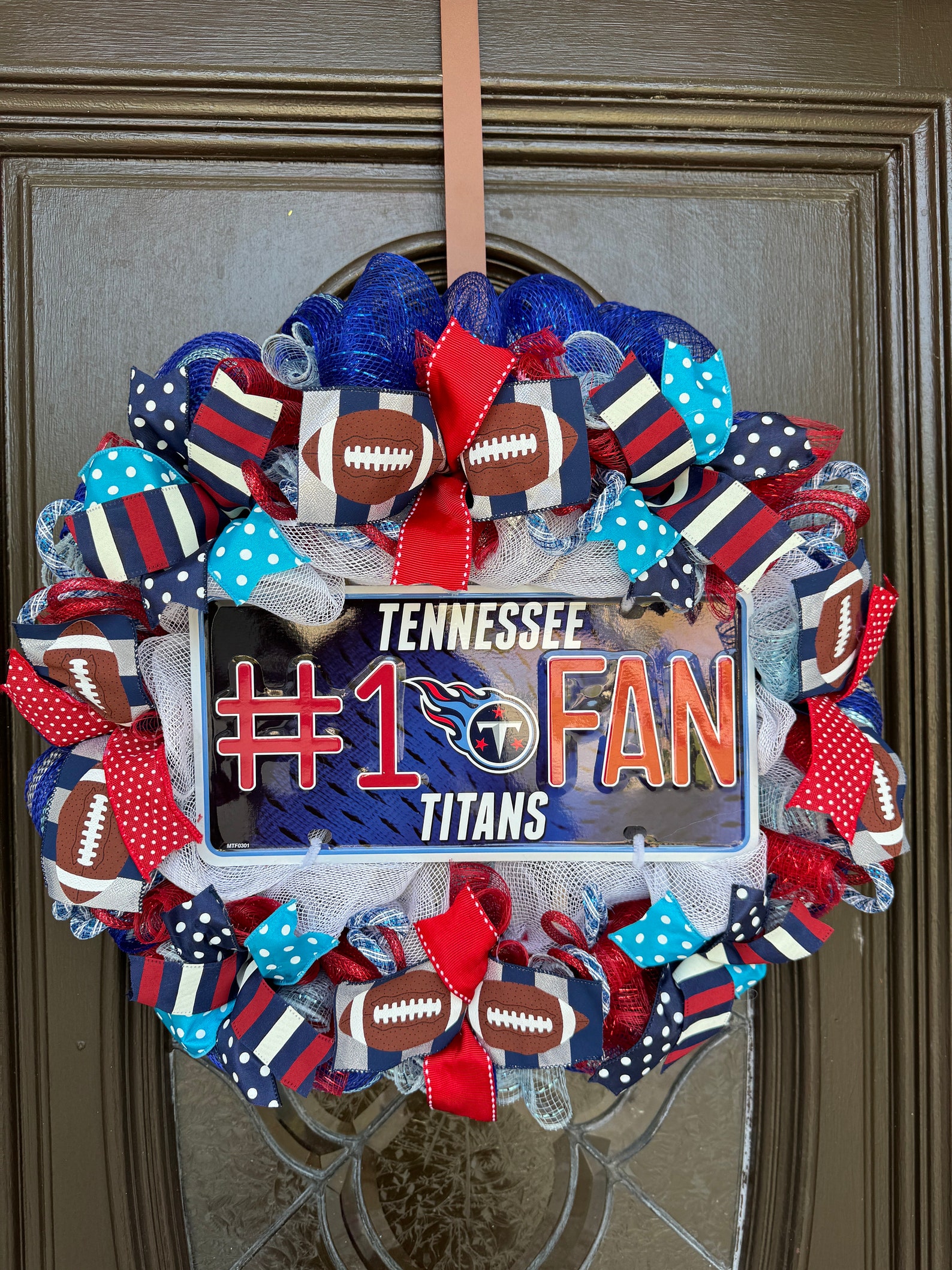 TITANS #1 Tennessee Burlap Wreath. Titans Decorations . Wreath for ...