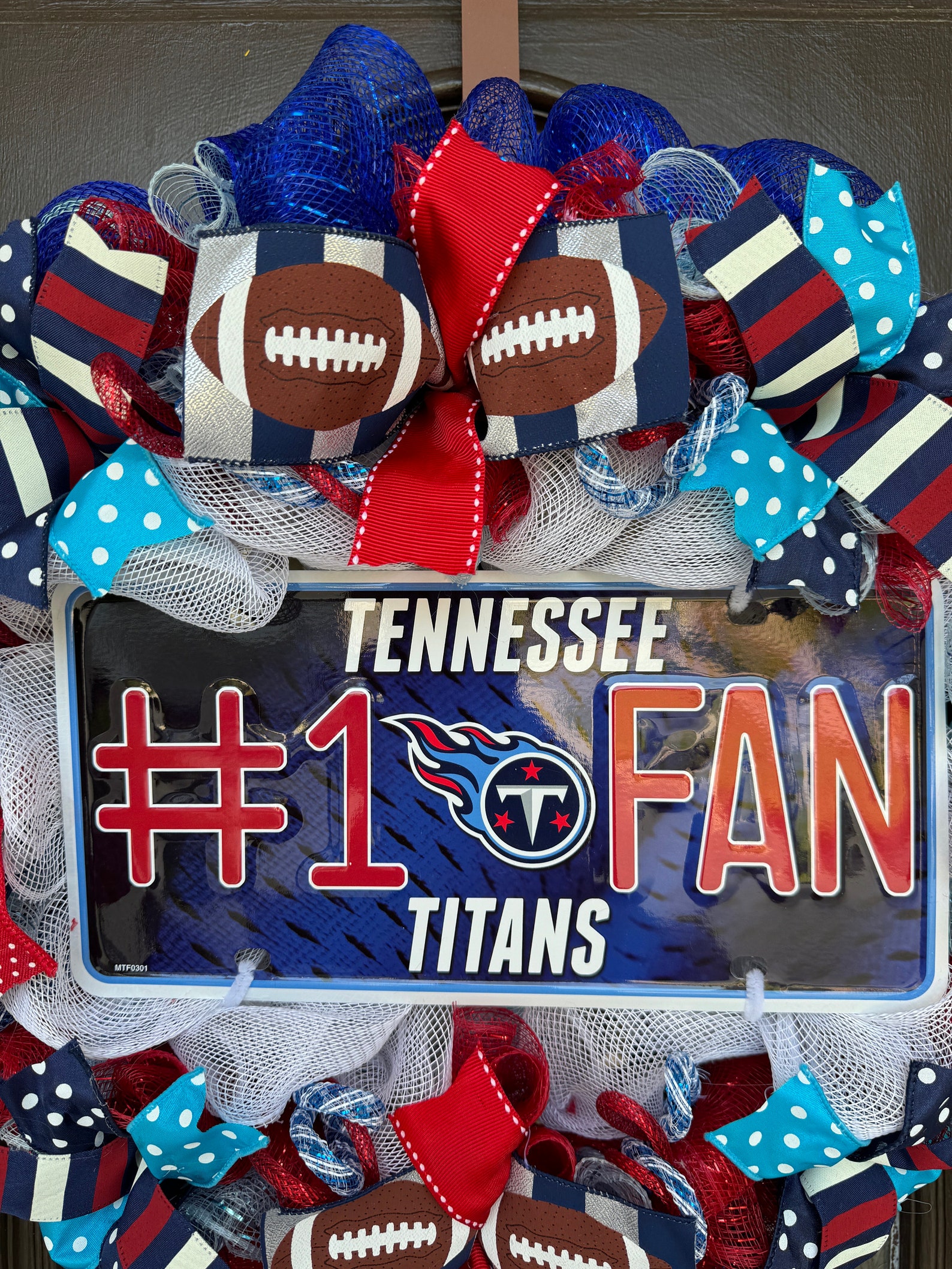 TITANS #1 Tennessee Burlap Wreath. Titans Decorations . Wreath for ...