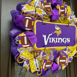 Vikings Minnesota Wreath, Sports Wreath, Football Fans, Vikings Fans ...