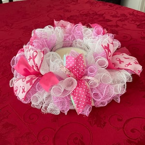 CANCER Centerpiece. Cancer Deco Mesh Tabletop. Cancer Support, Cancer ...