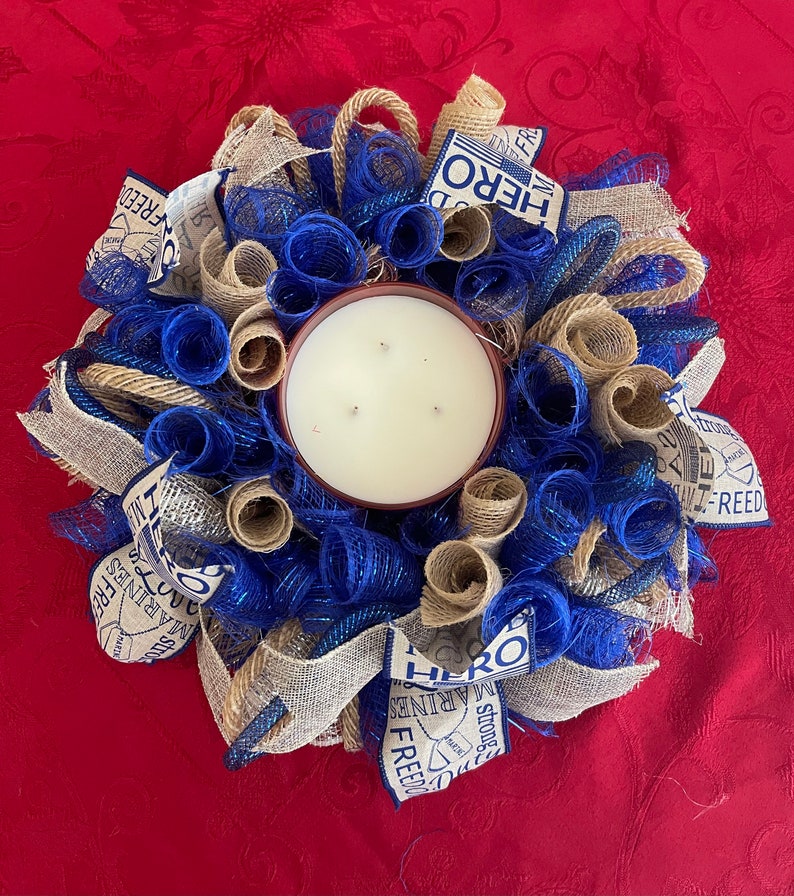 Navy Centerpiece. Navy Mesh Tabletop Decor. Navy Table - Etsy