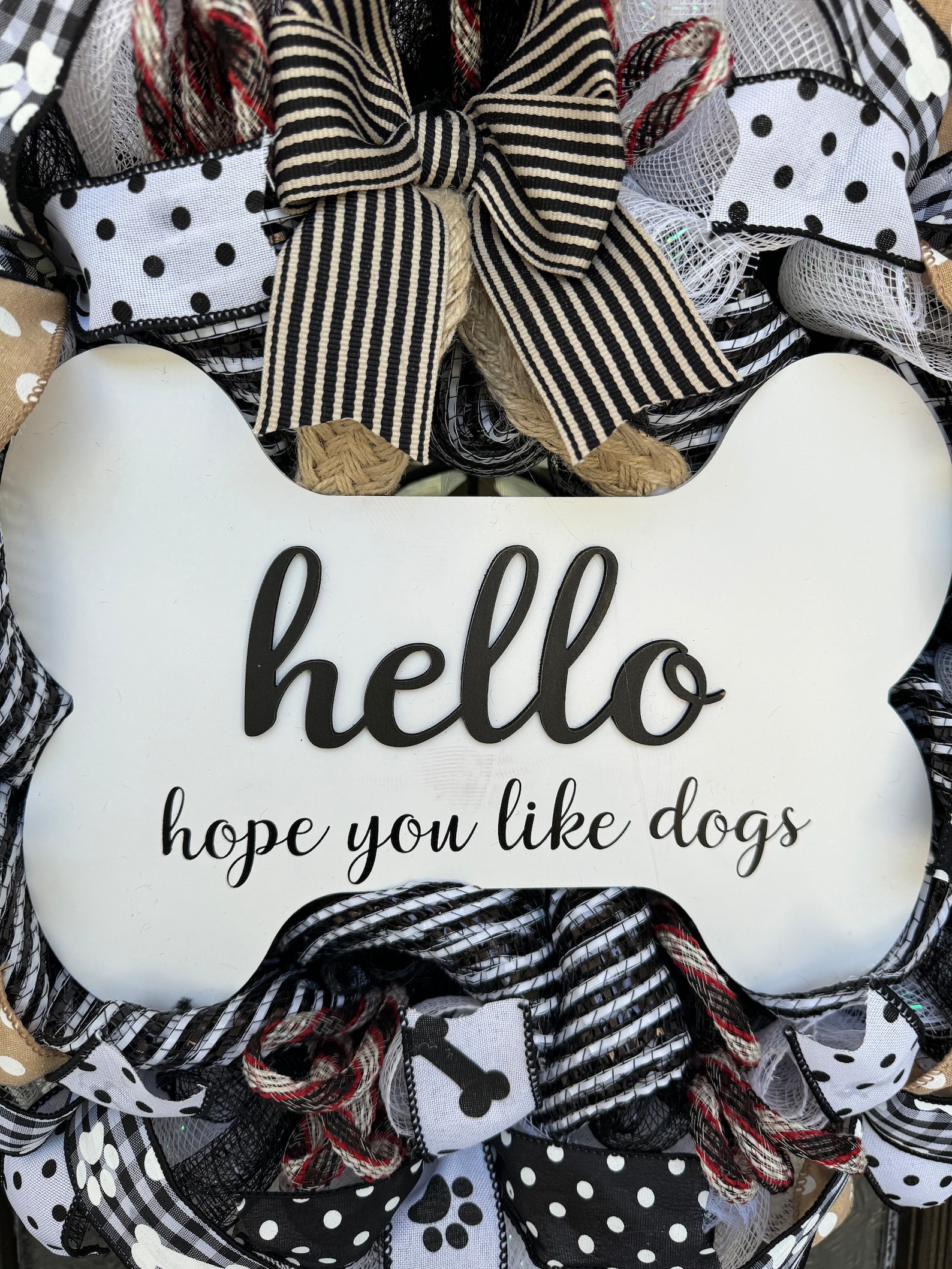 Hello Dogs Wreath.hope Like Dog Wreath. Burlap Wreath. Beautiful Wreath ...