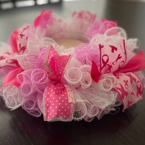 CANCER Centerpiece. Cancer Deco Mesh Tabletop. Cancer Support, Cancer ...