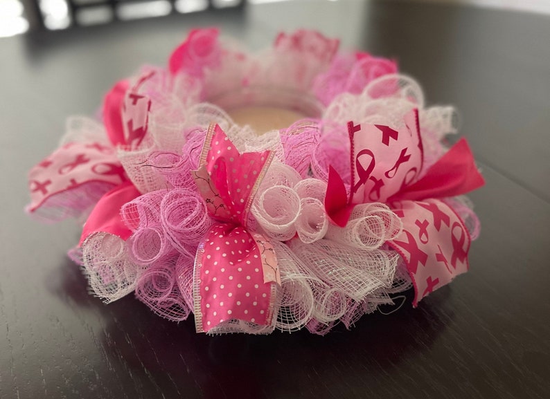 CANCER Centerpiece. Cancer Deco Mesh Tabletop. Cancer Support, Cancer ...