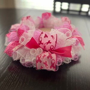 CANCER Centerpiece. Cancer Deco Mesh Tabletop. Cancer Support, Cancer ...