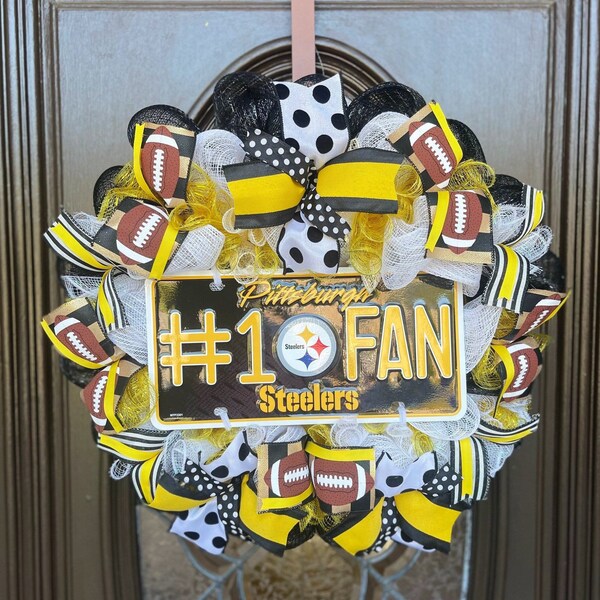 Steelers Wreath - Etsy