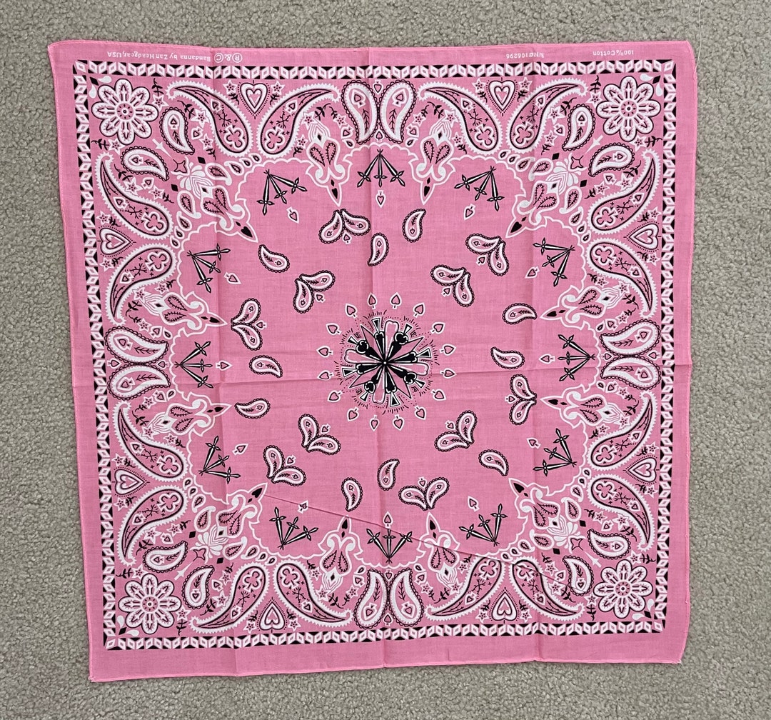 PINK HEADBAND - Beautiful Bandanna- Scarf- Biker Head-handkerchief ...