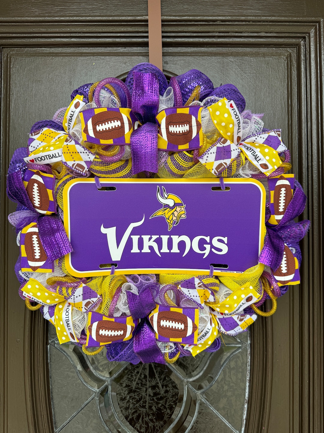 Vikings Minnesota Wreath, Sports Wreath, Football Fans, Vikings Fans ...