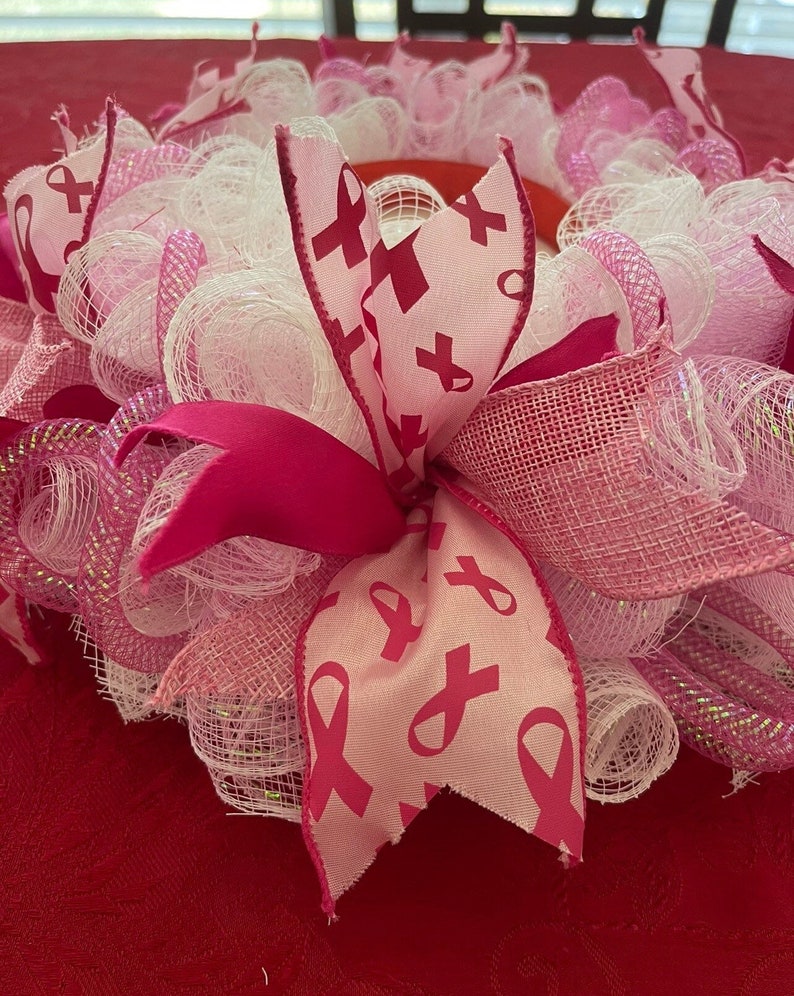 Cancer Centerpiece. Cancer Deco Mesh Tabletop. Cancer Support | Etsy