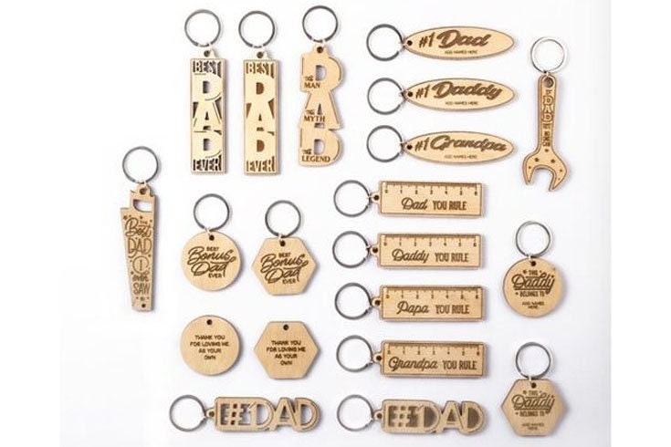 Wooden Keychains for Father's Day - Etsy