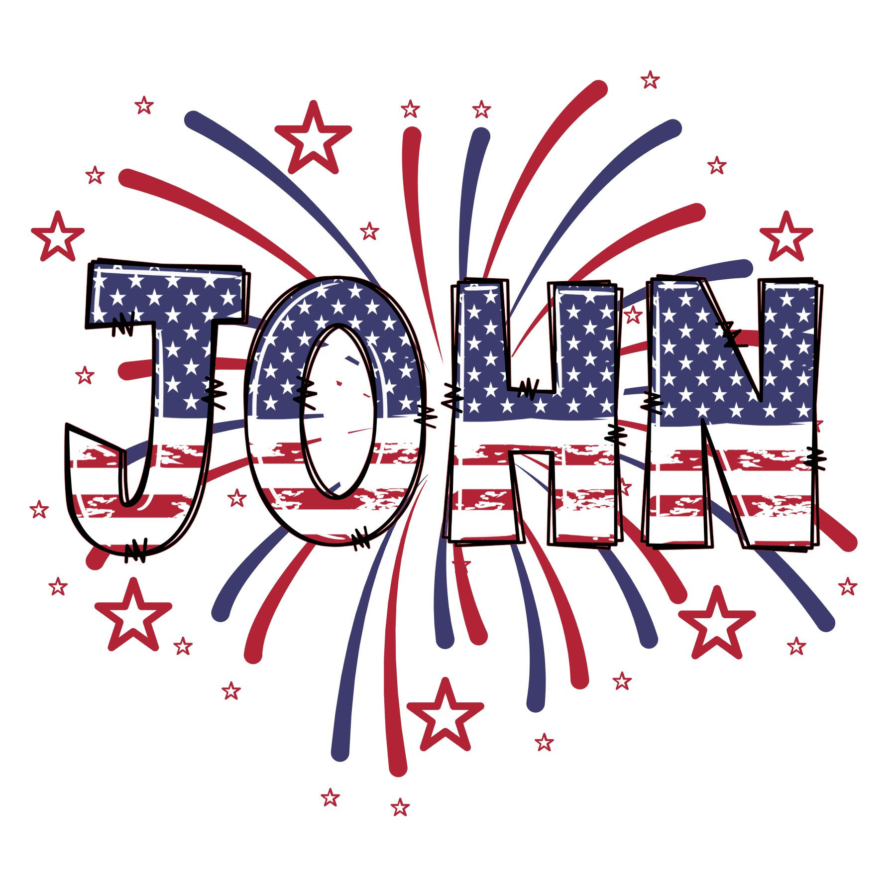 Personalized 4th of July Name PNG, Custom Patriotic Name PNG - Etsy