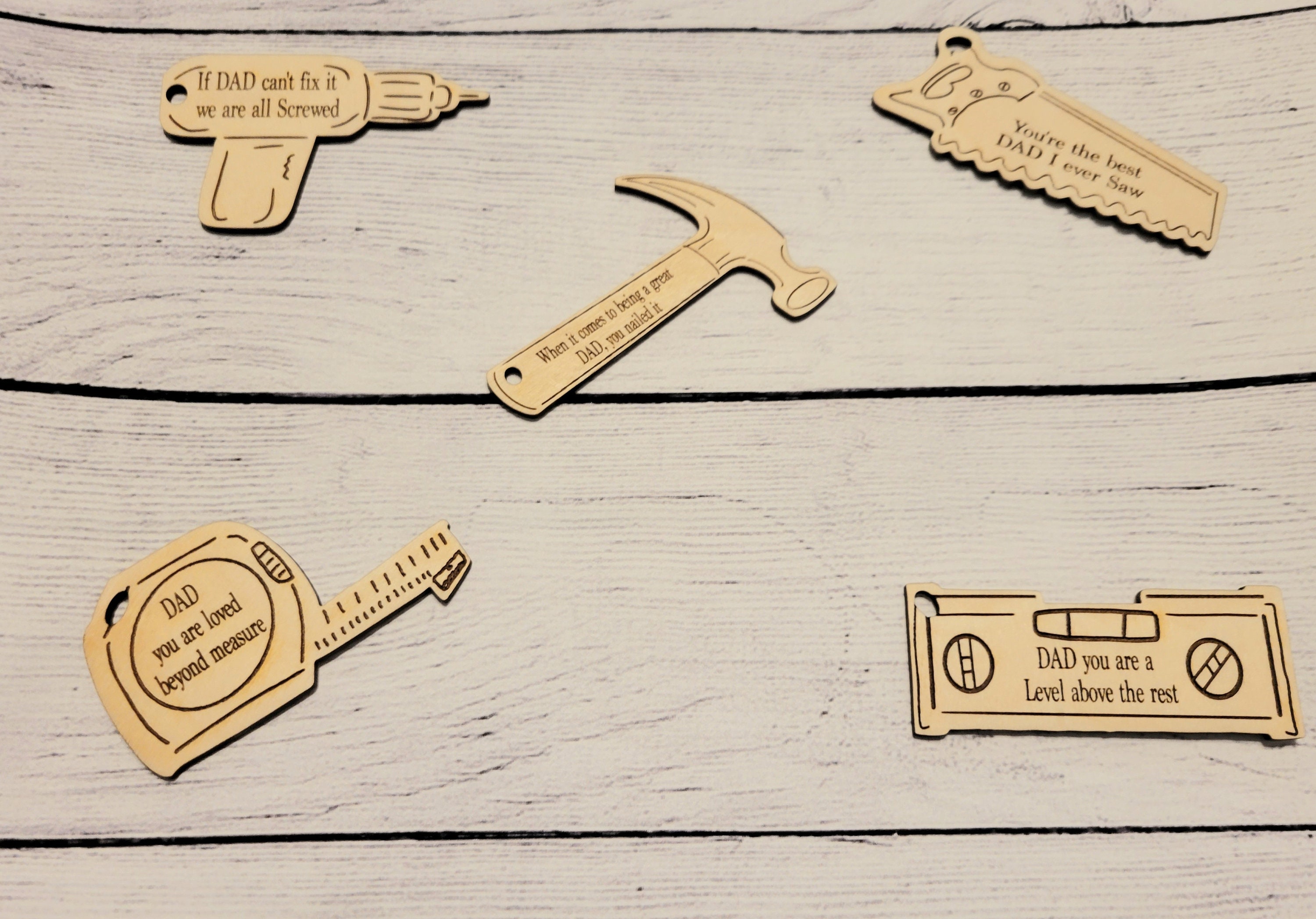 Wooden Keychains for Father's Day - Etsy