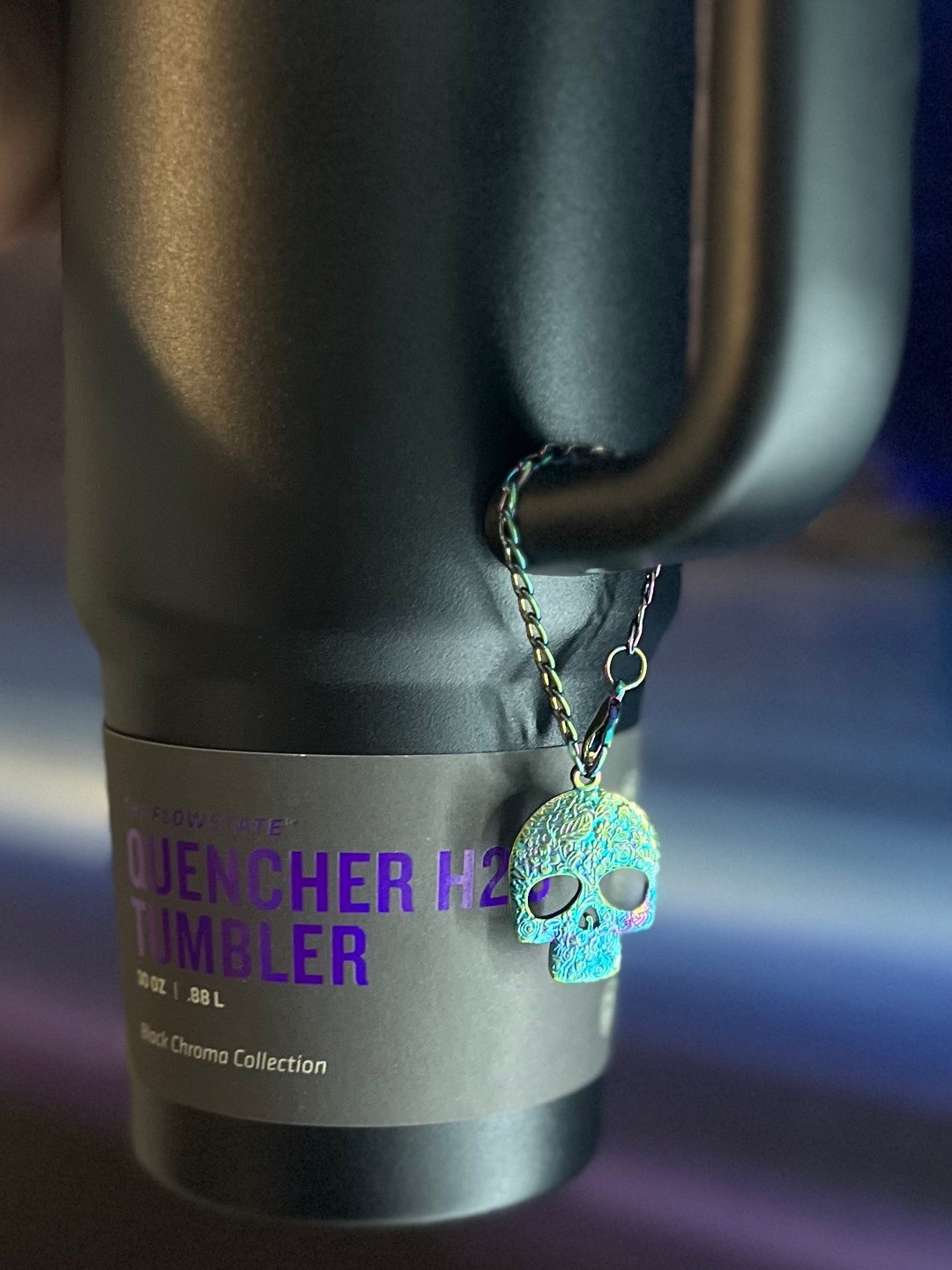 Chroma Skull Stanley Tumbler Handle Charm Stanley Accessory Tumbler ...