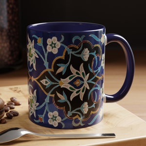 Shah Abbasi Floral Mug 11 Oz Persian Middle Eastern Design -unique Gift ...