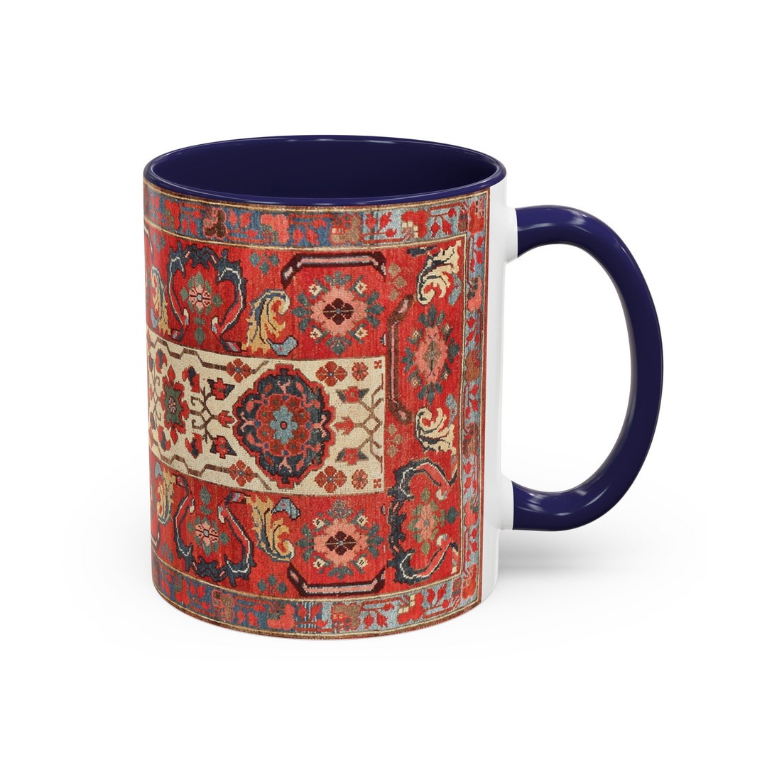 Persian Rug Mug Persian 11 Oz Floral Middle Eastern Design -unique Gift ...