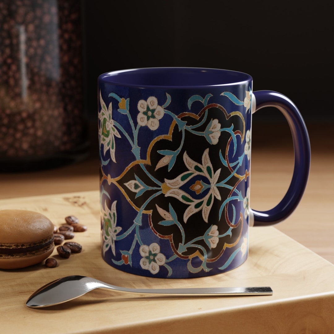 Shah Abbasi Floral Mug 11 Oz Persian Middle Eastern Design -unique Gift ...