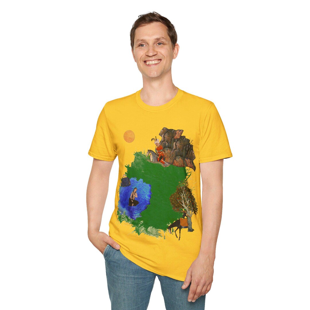 Shahnameh Miniature Persian Style Unisex Softstyle T-shirt Negargari ...