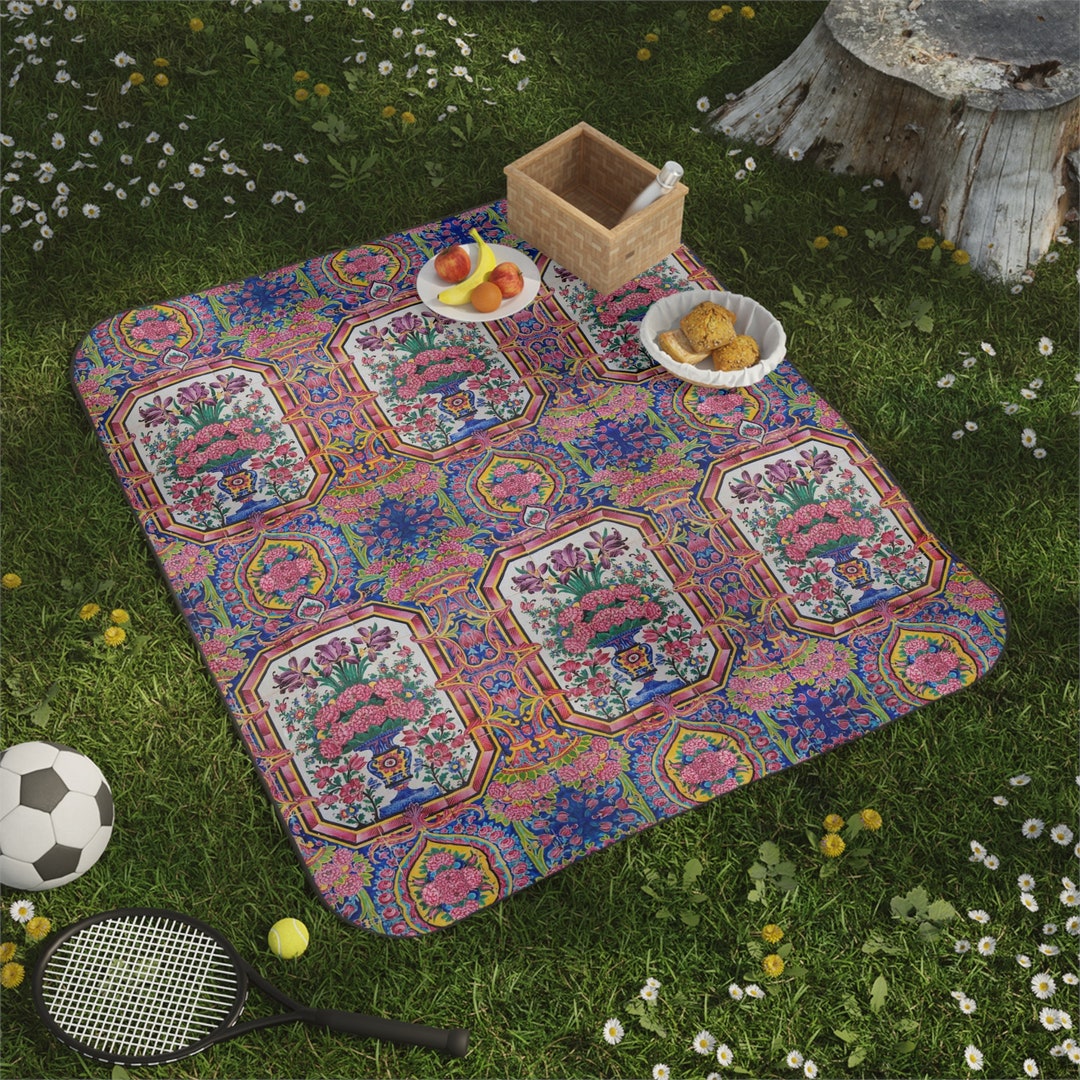 Persian Paradise Picnic Blanket Water-resistant Blanket Middle Eastern ...