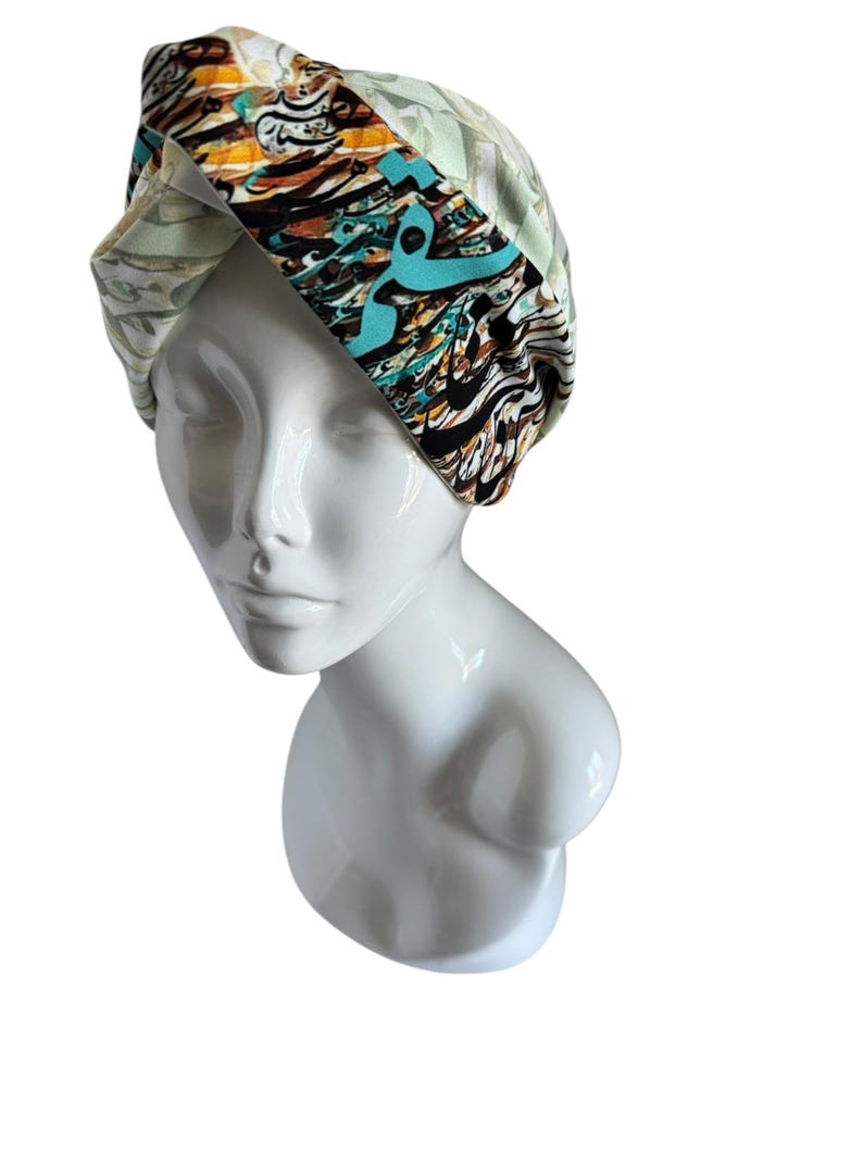 Rumi Persian Calligraphy Pleated Turban Hat Turban, Fashion Instant ...