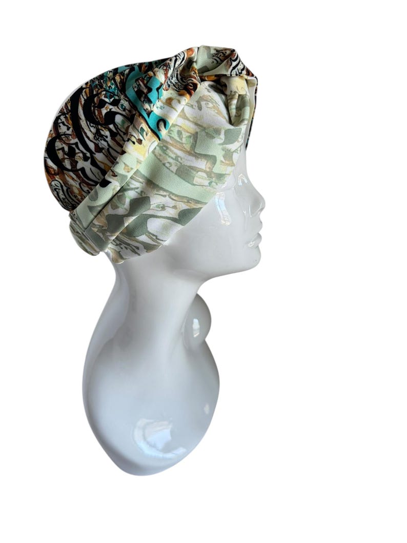 Rumi Persian Calligraphy Pleated Turban Hat Turban, Fashion Instant ...