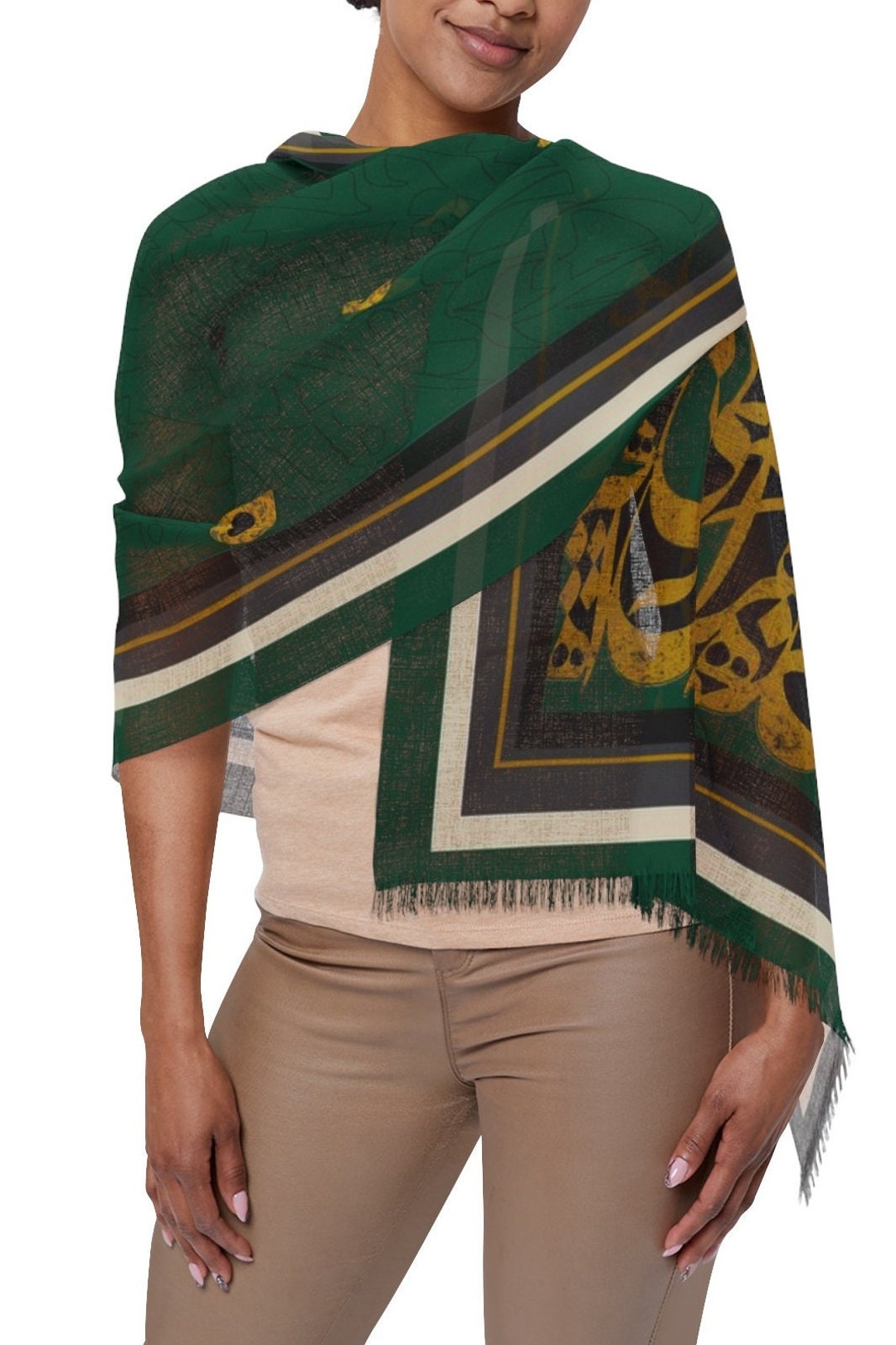 Rumi Pursue Shawl Persian Calligraphy Wrap Middle Eastern Art Style ...