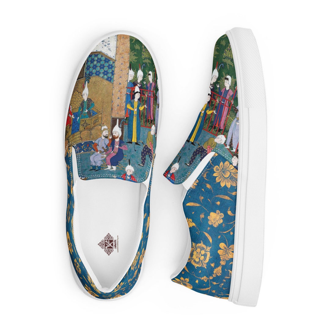 Shahnameh Persian Miniature Women’s Slip-on Canvas Shoes Negargari ...