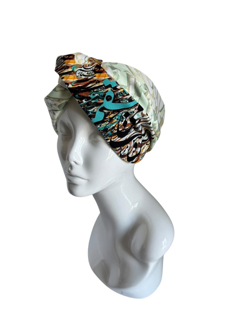 Rumi Persian Calligraphy Pleated Turban Hat Turban, Fashion Instant ...