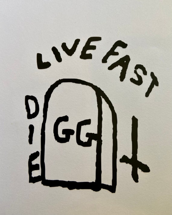 GG Allin Live Fast Die Decal - Etsy