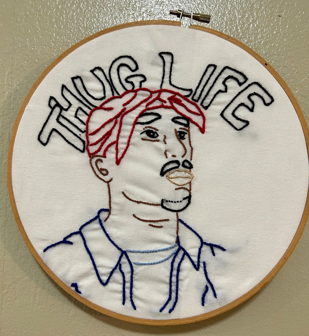 Tupac Thug Life Embroidery Hoop - Etsy