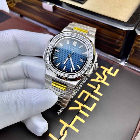Patek philippe nautilus Blue Diamond Dial 41mm, Luxur… - Gem