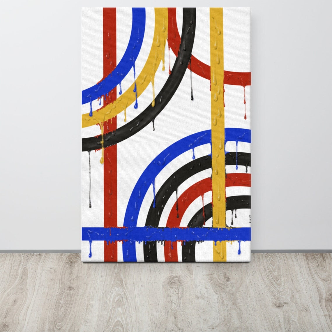 RUSH, Abstract Painting Wall Art Print on Canvas, High Quality, Wet ...