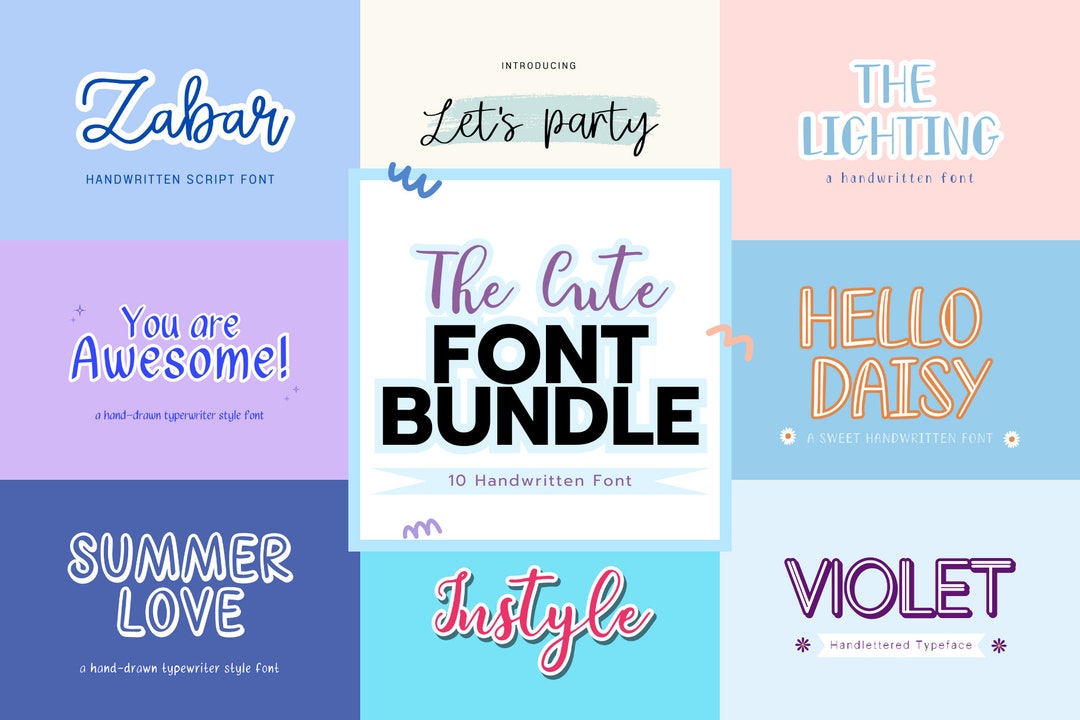 Bundle Handwritten Font, Handwritten Font , Cute Font , Canva Font ...