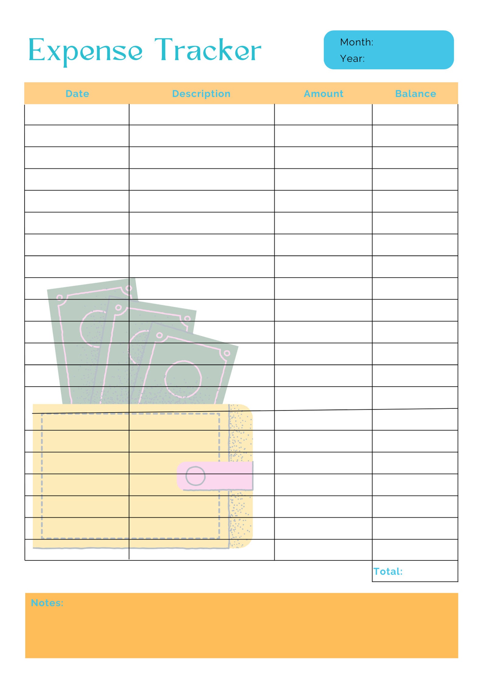 Bill Tracker Planner Instant Download Simple Expenses Bill Tracker ...
