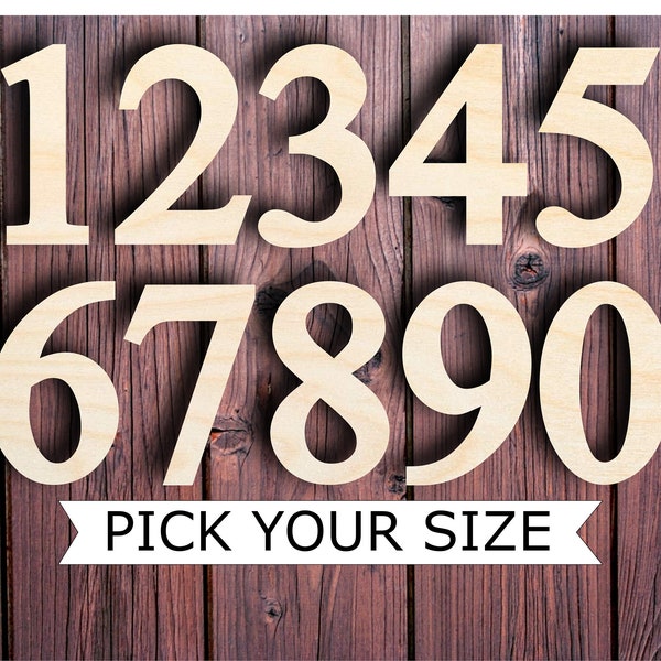 Wooden Numbers - Etsy