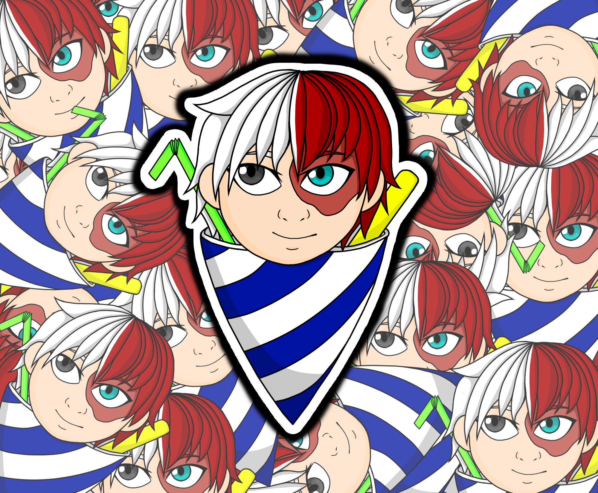 Todoroki Snow Cone My Hero Food Series Sticker - Etsy