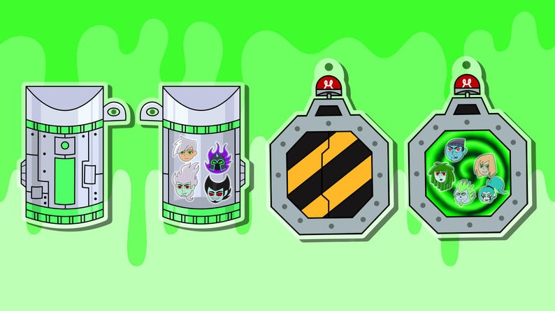 Danny Phantom Shaker Charms - Etsy