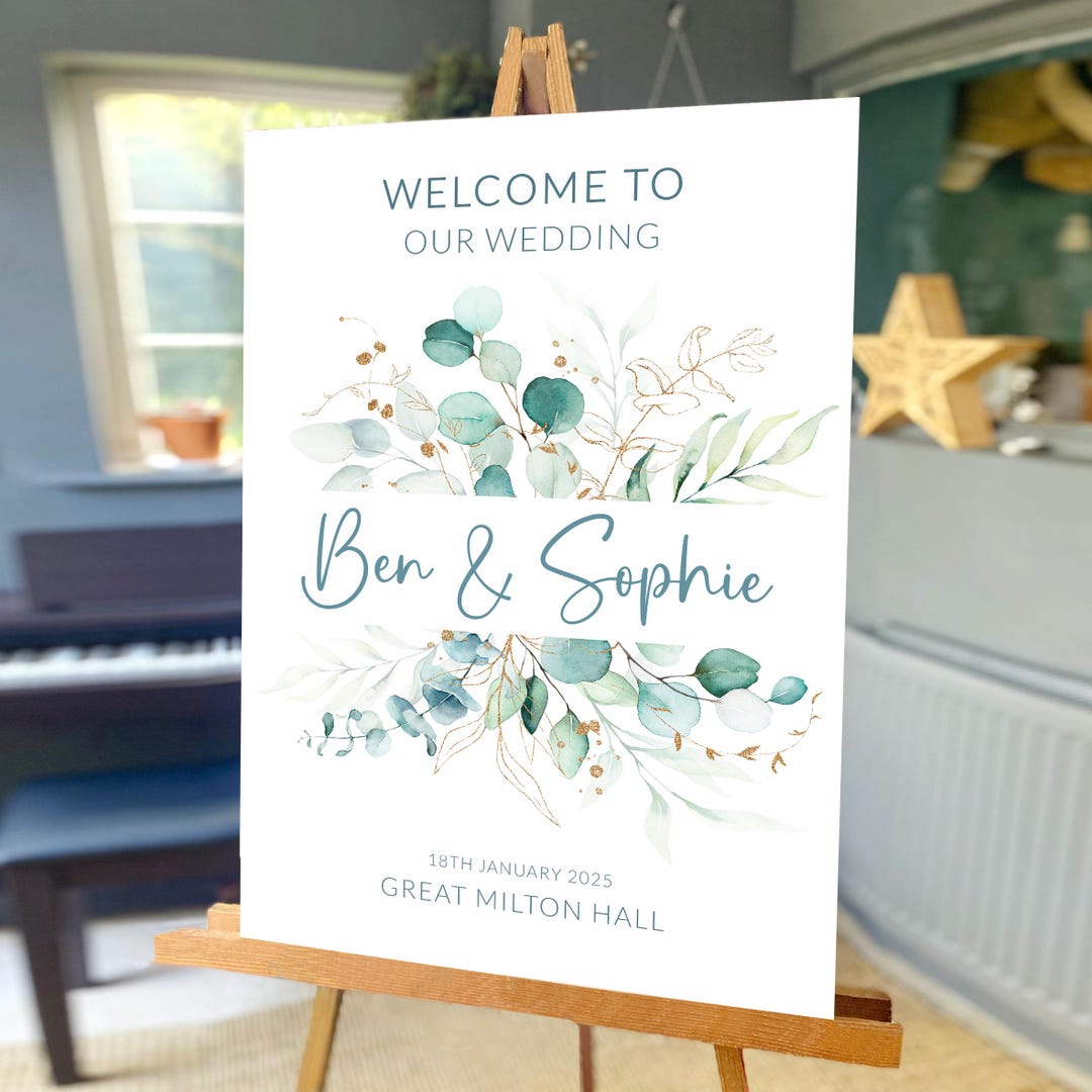Personalised Wedding Party Sign, Wedding Welcome Sign, Welcome to Our ...