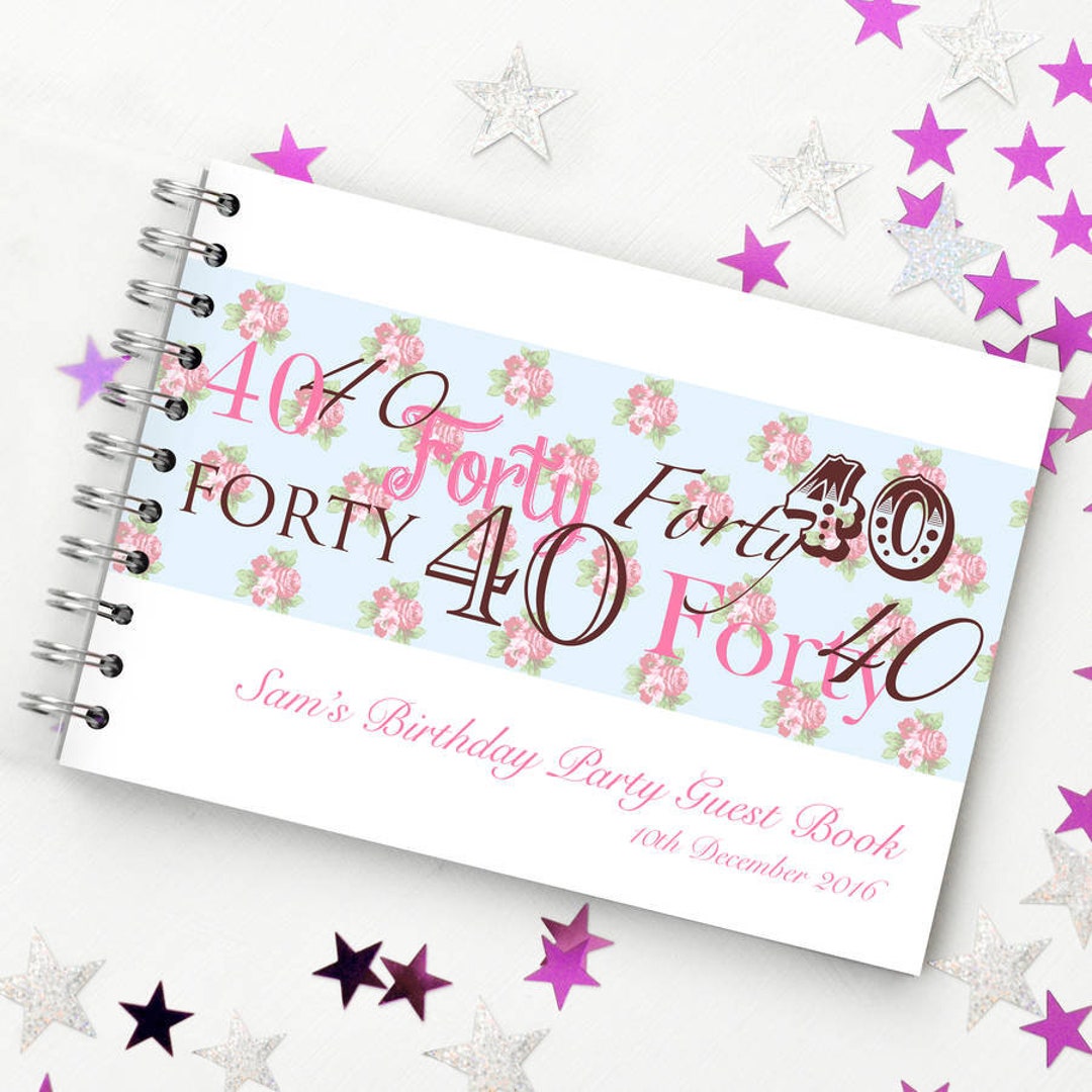 Personalised Birthday Guest Book, Birthday Gift, Birthday Photo Album ...