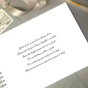 Personalised Condolence Guest Book, Book of Condolence, in Loving ...