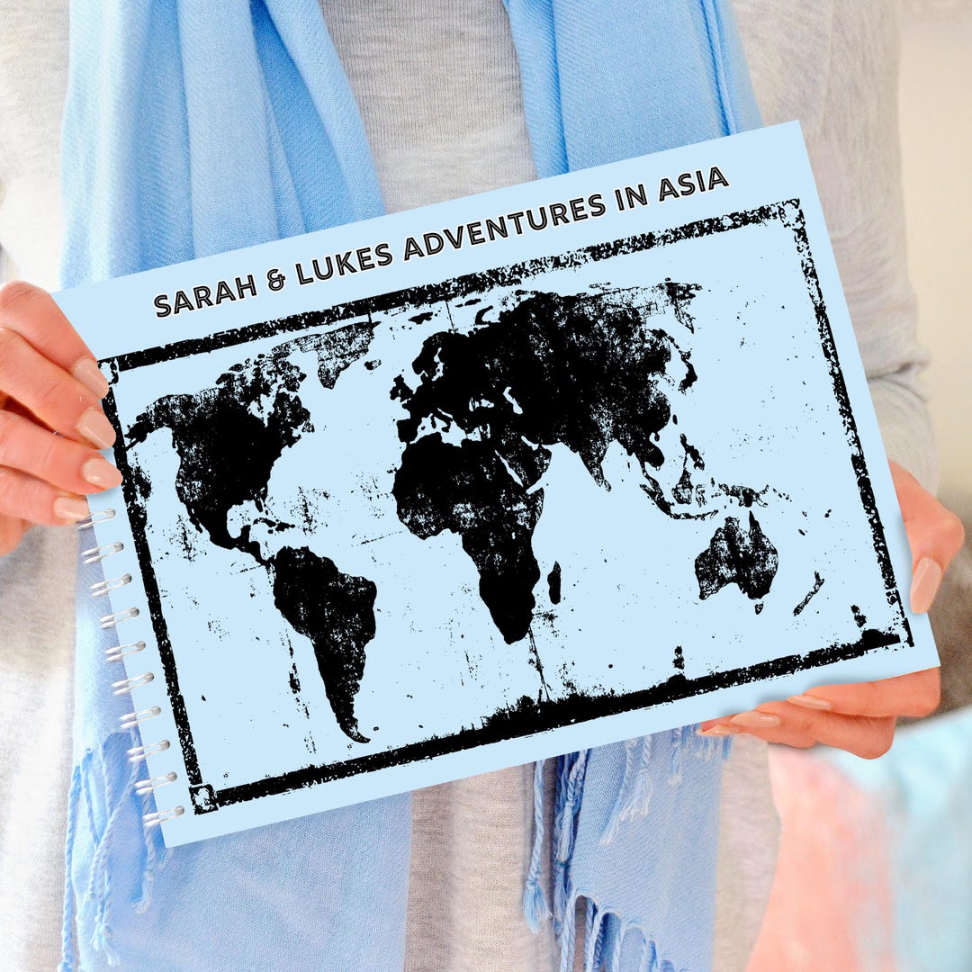 Personalised World Travel Journal, World Travel Journal, Travel World ...