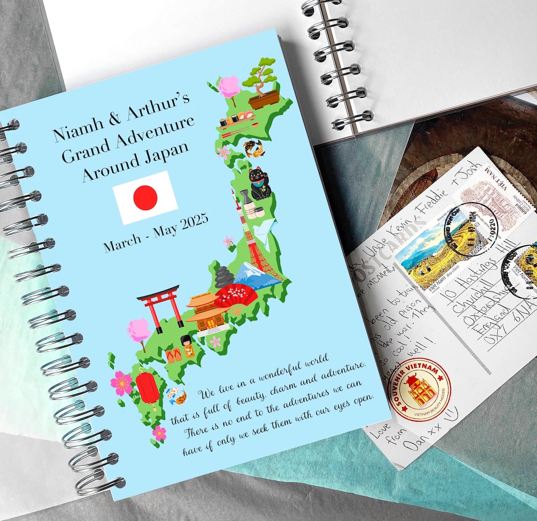 Personalised Japan Travel Journal, Japanese Travel Book, Japan Travel ...