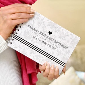 Personalised 21st Birthday Guest Book, Personalized 21st Keepsake ...