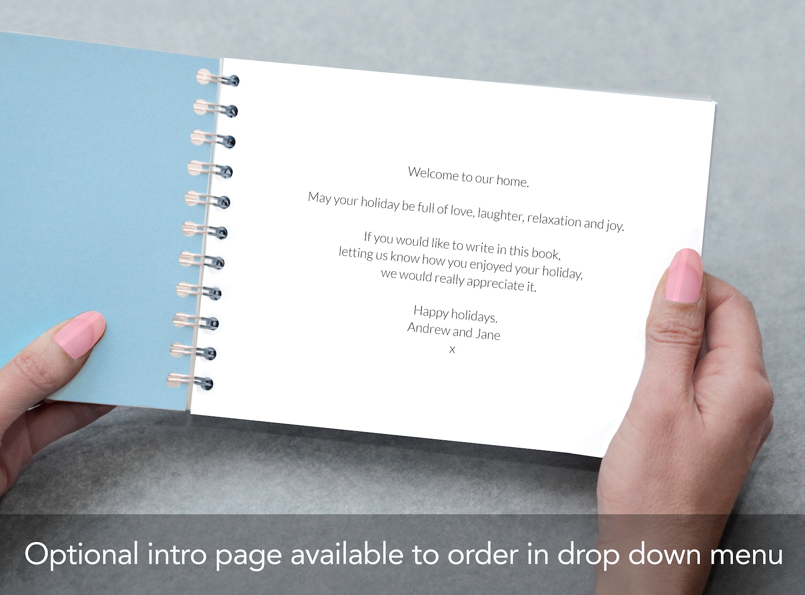 Personalised Holiday Home Guest Book, Holiday Home Visitor Book ...