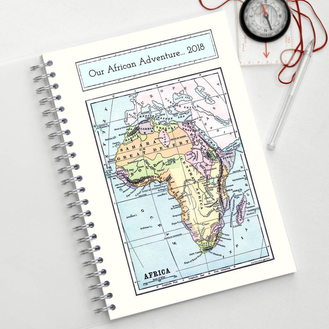 Personalised African Travel Journal, African Travel Journal, African ...
