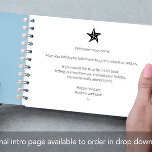 Personalised Holiday Home Guest Book, Holiday Home Visitor Book ...